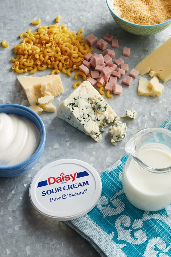 Creamy Three-Cheese Pasta with Ham - Daisy Brand - Sour Cream & Cottage Cheese